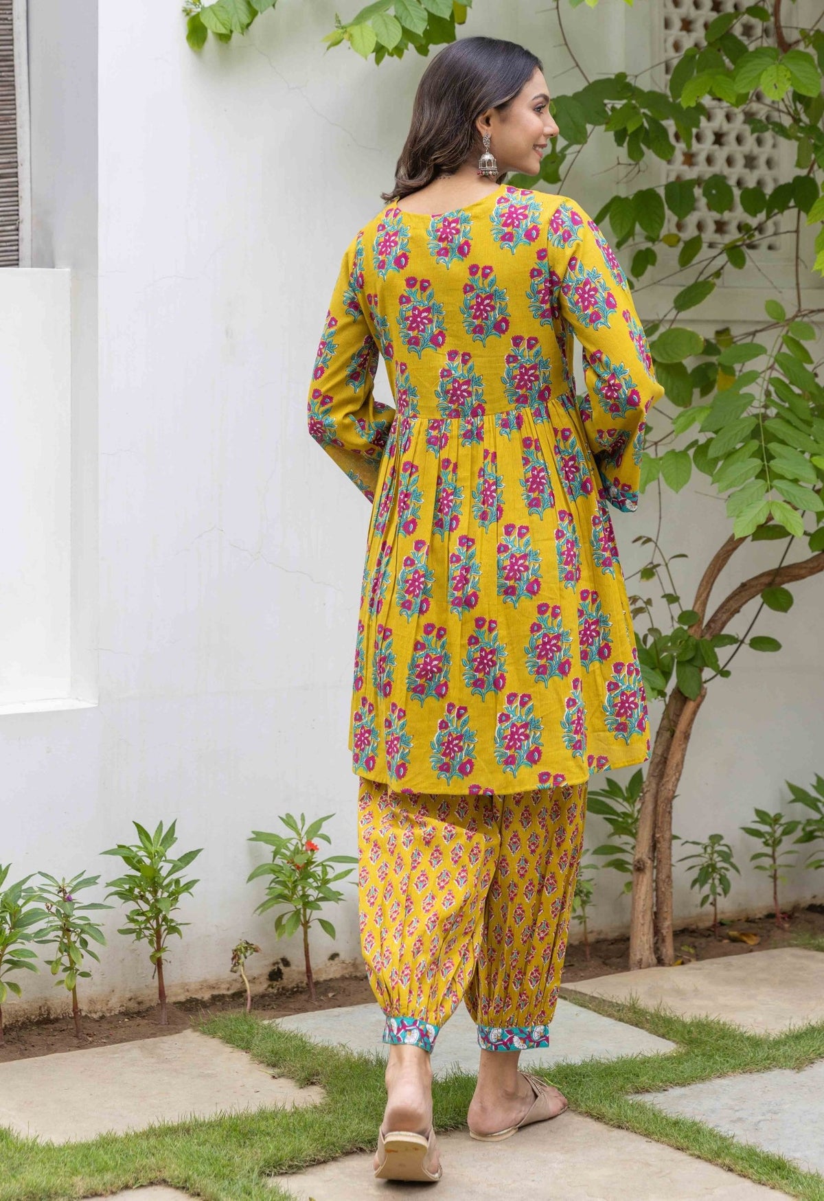 Yellow Floral Printed Co-ord Set